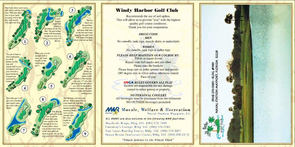 Scorecard - Windy Harbor Golf Club